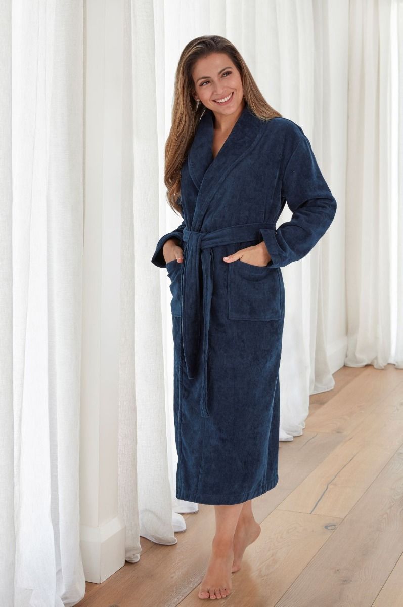 Cotton Velour Freya Bath Robe – My Sanctuary NZ & AU